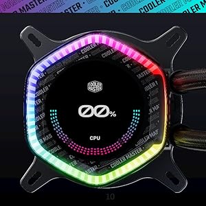 Cooler Master MasterLiquid 360 Ion CPU Liquid Cooler - 2.1" LCD Display ...