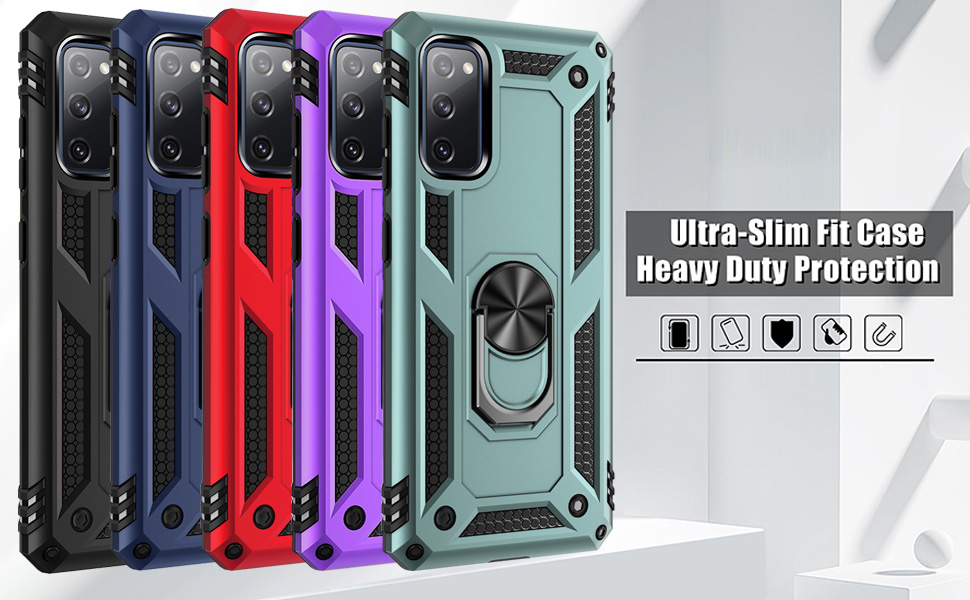 Amazon.com: Yiakeng for Samsung Galaxy S20 FE Case: with Screen Protector - Military Grade ...