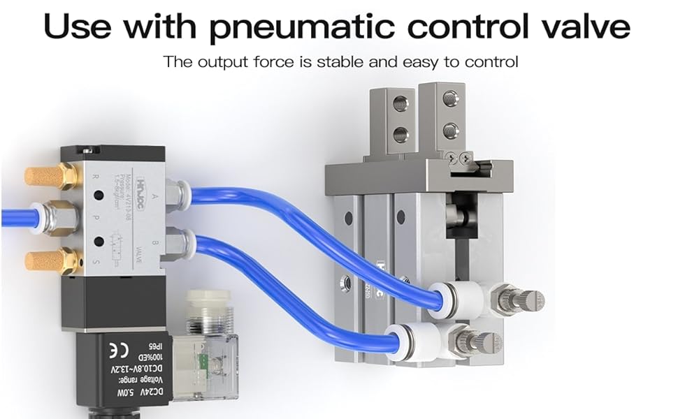 Amazon.com: HNJPC Pneumatic Parallel Gripper Claw, 5/8 inch (16mm) Bore with Magnetic, Mini ...