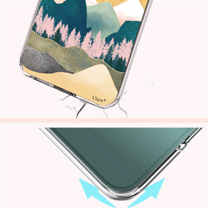 Amazon.com: Unov Case Compatible with Galaxy S22 Case Clear with Design Soft TPU Shock ...