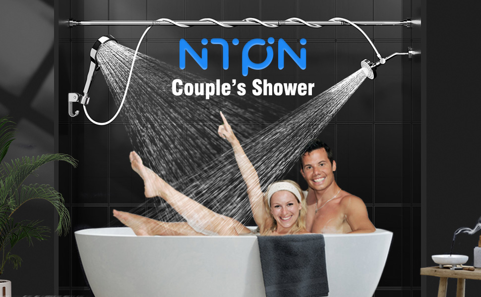 Amazon.com: NTPN Dual Shower Head for Couples: High Pressure Double Shower Heads for Two People ...