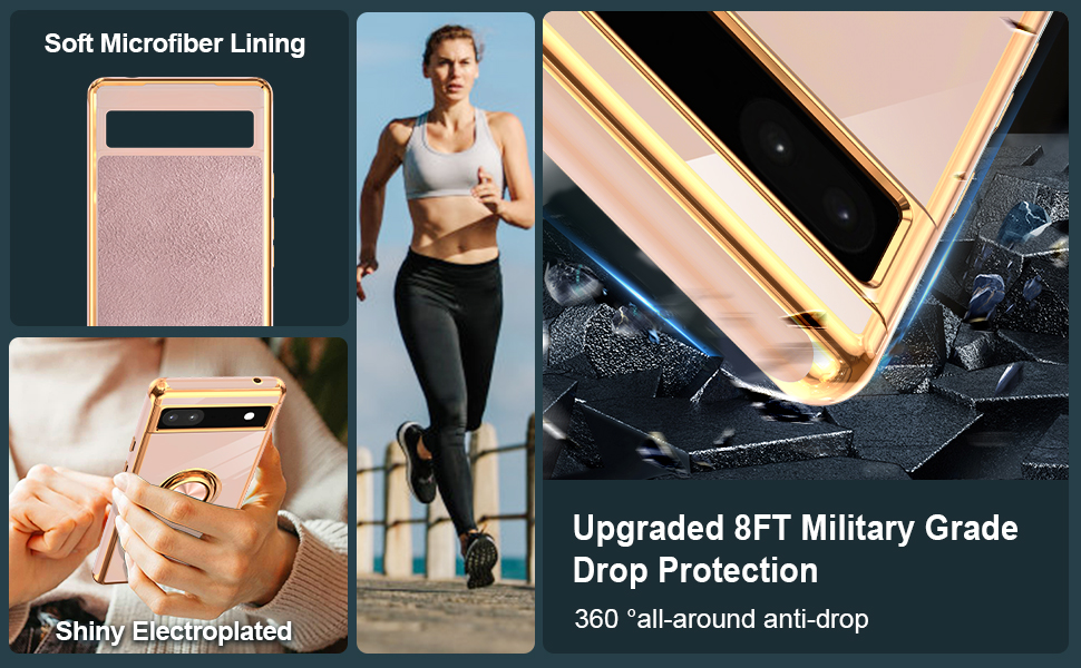 Amazon.com: LeYi for Pixel 6A Case: with Tempered Glass Screen Protector [2 Pack] 360° Rotatable ...