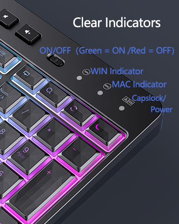 Amazon.com: Wireless Keyboard and Mouse Combo with Backlit,2.4Ghz ...