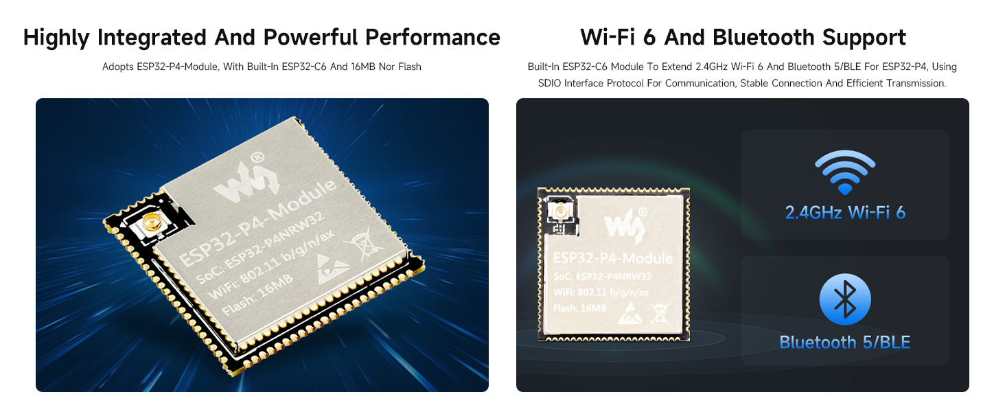Amazon.com: Waveshare ESP32-P4-Module High-Performance Development ...