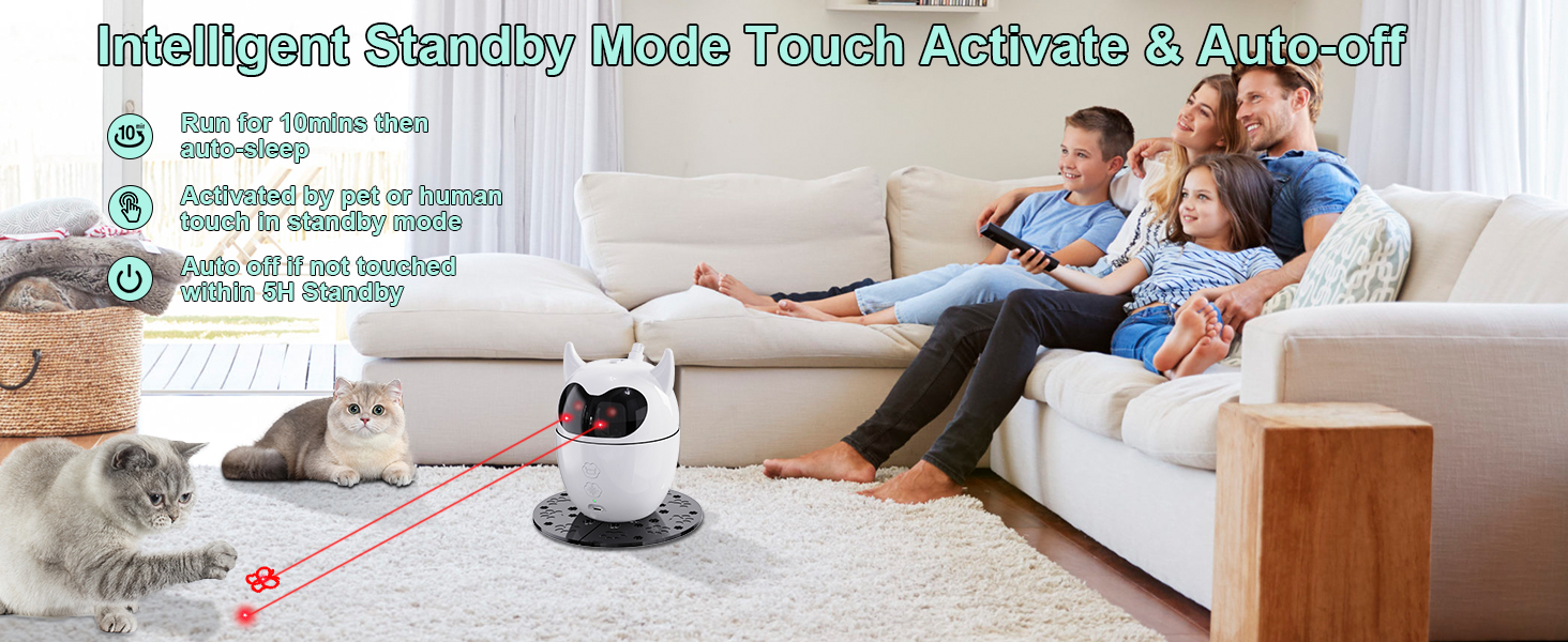 Amazon.com: Automatic Cat Toy, 2in1 Rechargeable Interactive Cat Toy - Rotating Feather & Dual ...