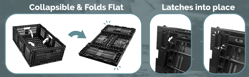 Amazon.com: JEZERO Stackable, Collapsible Professional Storage Crate ...