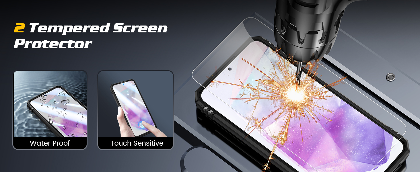 Doeshine für Samsung Galaxy A56/A36 Hülle mit 2 Stück Displayschutzfolie & Kameraschutz, 360 ...