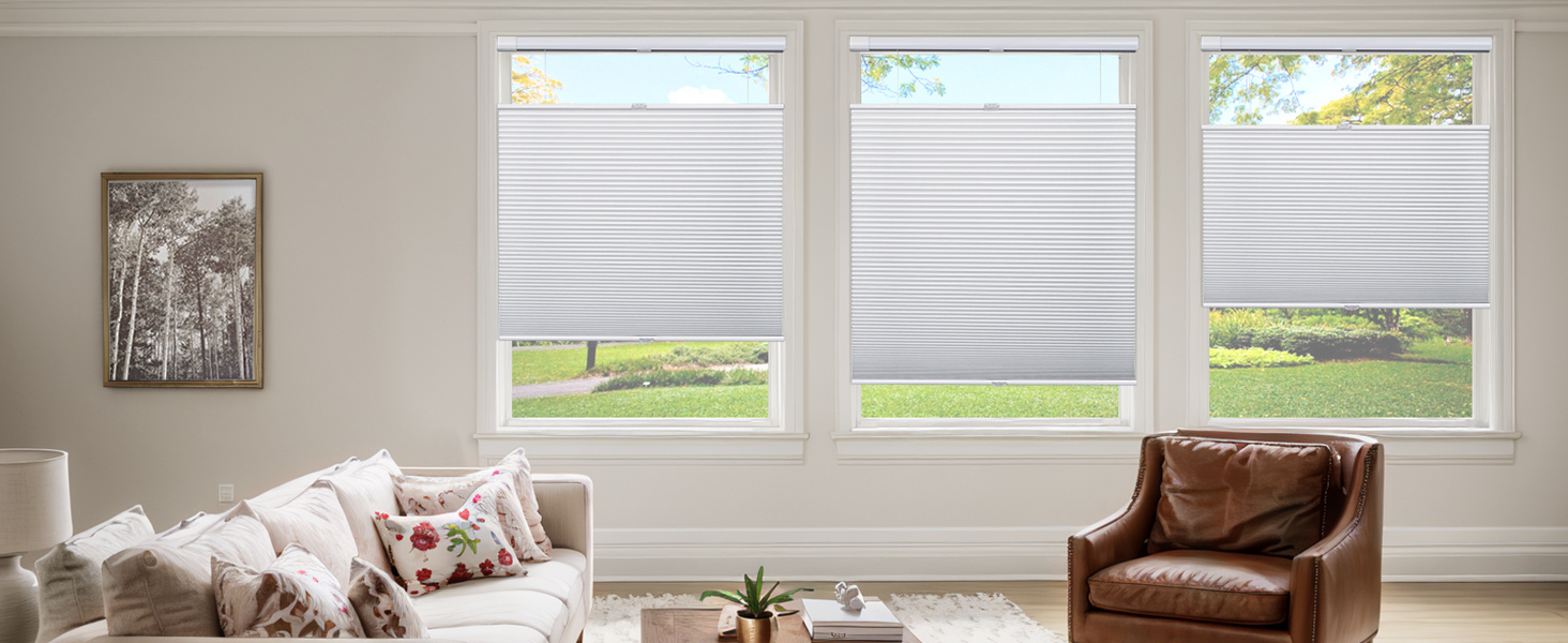 Amazon.com: UrMoon Top Down Bottom Up Cellular Shades No Tools No Drill ...