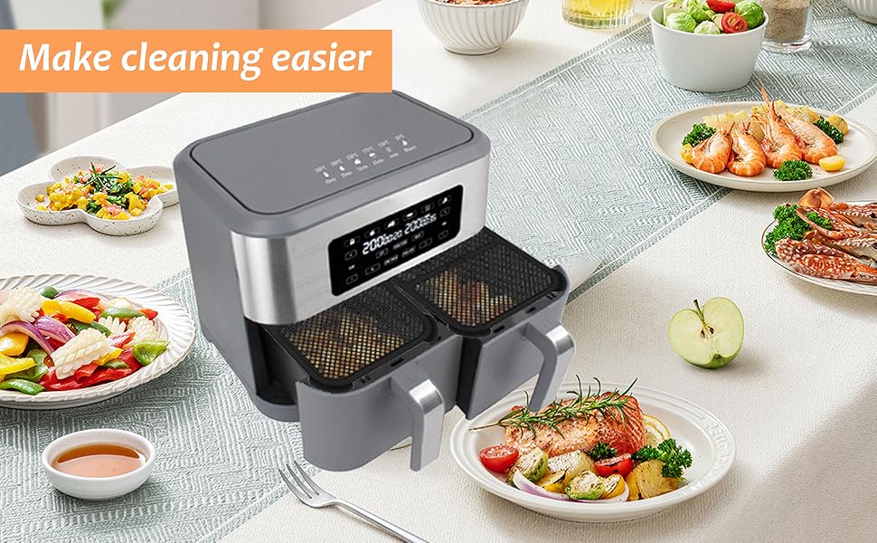 Air Fryer Splatter Screen,2pcs Air Fryer Accessories for Ninja AF400/AF451/DZ401,Silicone Air ...