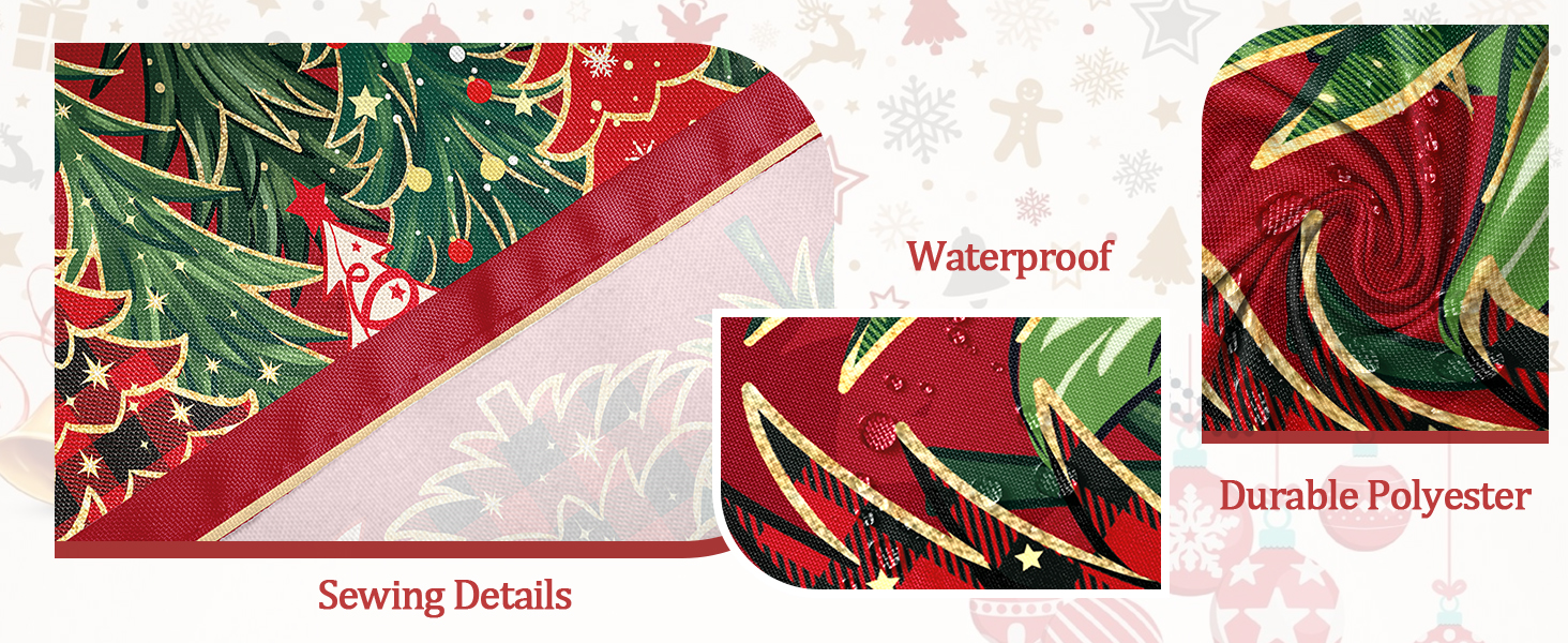 Arquiel Christmas Tree Tablecloth Waterproof, Farmhouse Winter Table Cloth Rectangle, Washable ...