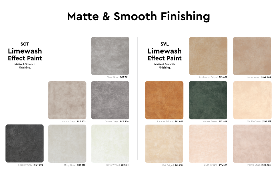 SUZUKA Strato Texture Paint SCT-301, Limewash Effect Paint, Matte Wall Paint, Lime Plaster ...
