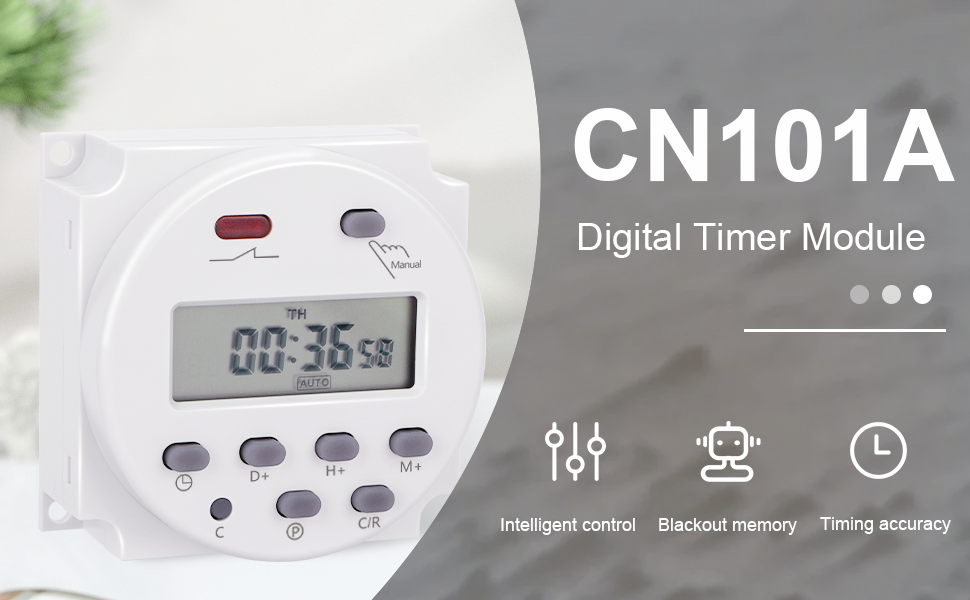 Amazon.com: Weasch Timer Switch, CN101A, DC/AC 12V 16Amp, Digital LCD Power Programmable Timer ...