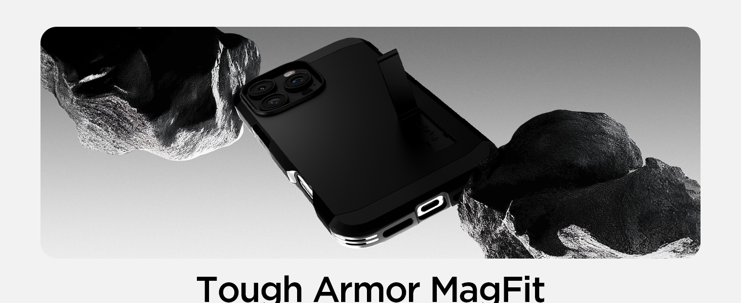 Amazon.com: Spigen Tough Armor (Ai) MagFit Designed for iPhone 16 Pro Max Case [Kickstand ...