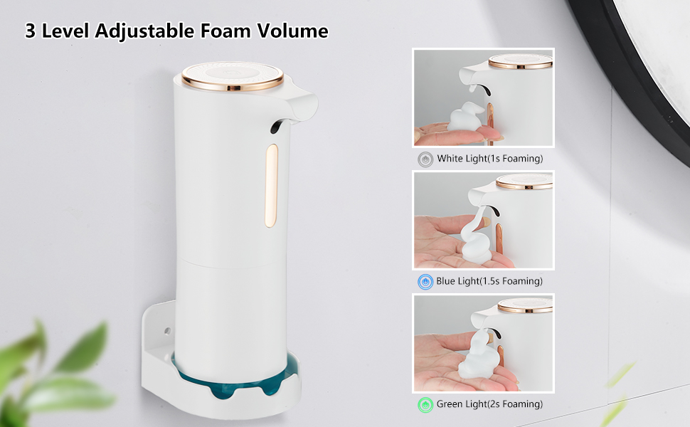 Amazon.com: Automatic Foaming Soap Dispenser, 3 Levels Adjustable Touchless Hand Soap Dispenser ...