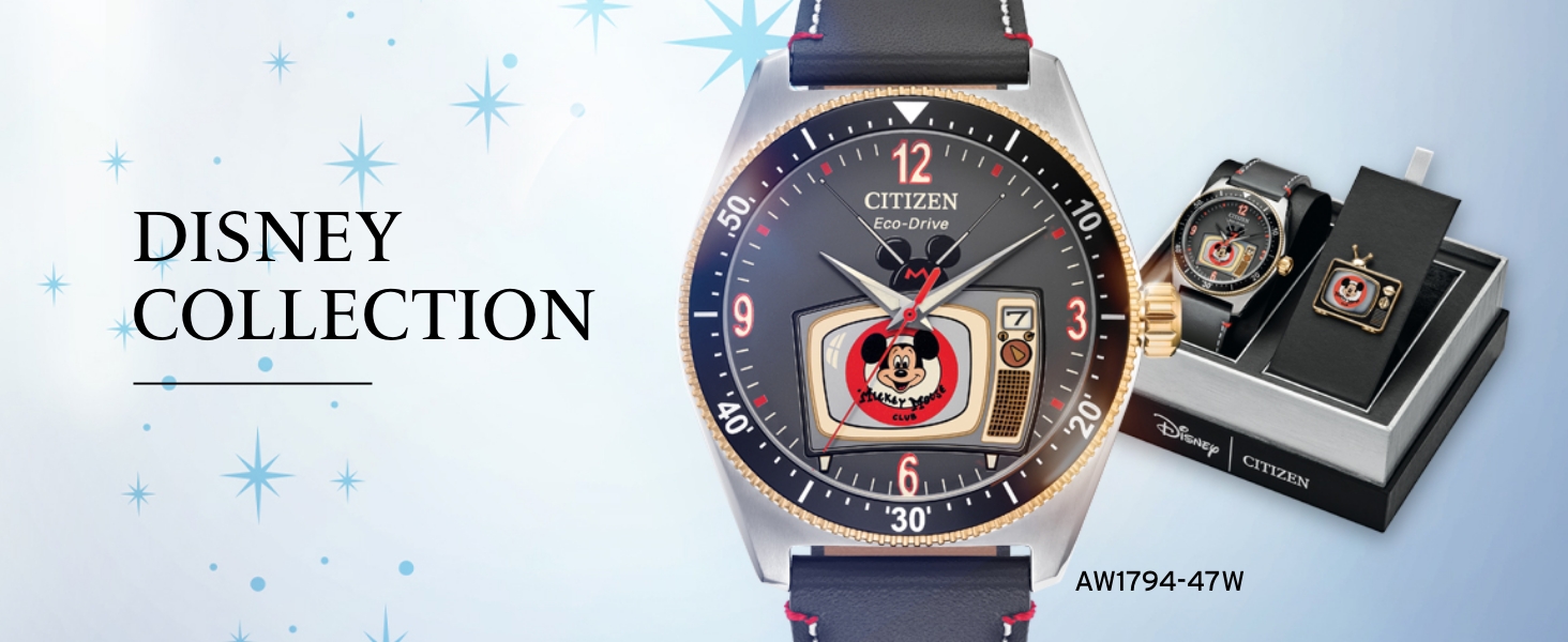 Amazon.com: Citizen Eco-Drive Special Edition Disney 100 Mickey Mouse Club Watch and Pin Box Set ...