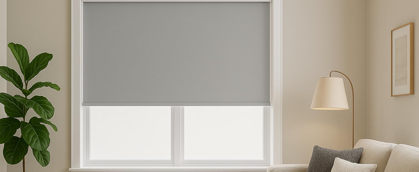 Amazon.com: SHADESLINE Cordless with Valance 100% Blackout Window Shades Pull Down Window Blinds ...