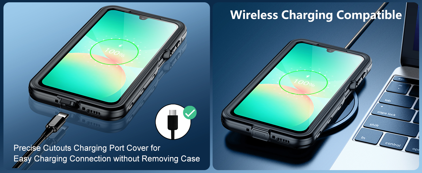 Amazon.com: SPIDERCASE for Samsung Galaxy A26 5G Case Waterproof, Built-in Lens & Screen ...