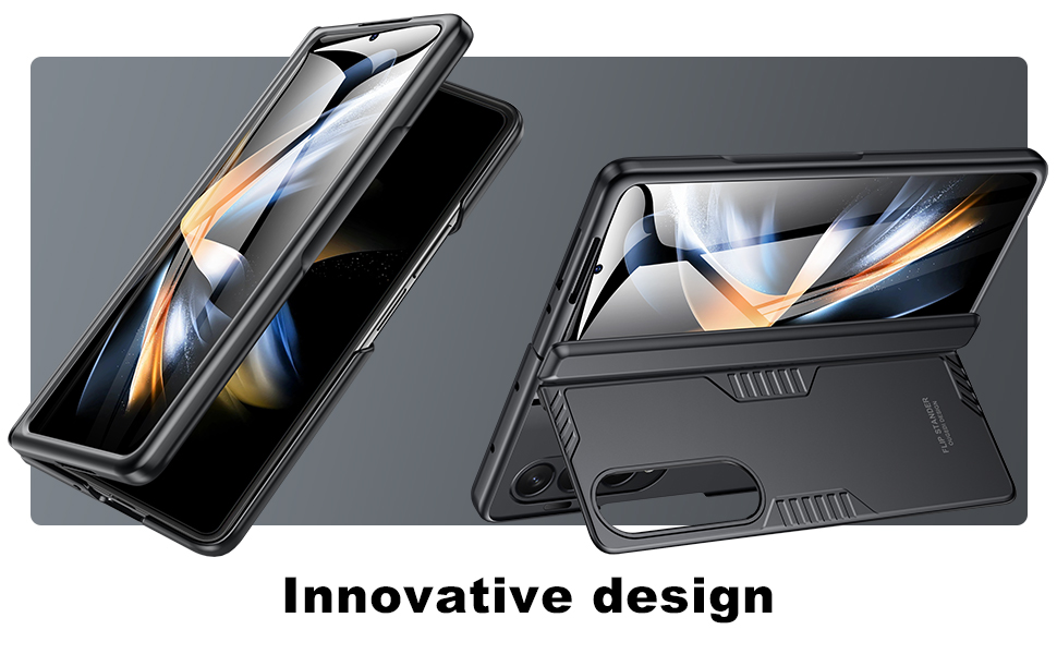 LEIAU for Samsung Galaxy z-Fold-4 Case: [Built-in Kickstand] [Full Hinge Protection] Galaxy z ...
