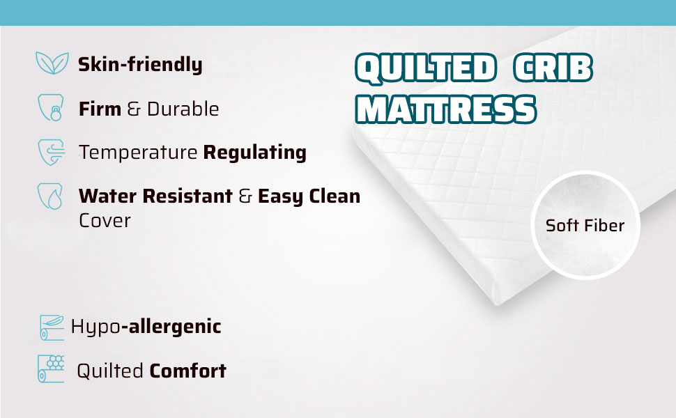 Thick Cot Bed Mattress 160x80 cm - Extra Breathable Baby Toddler Foam ...