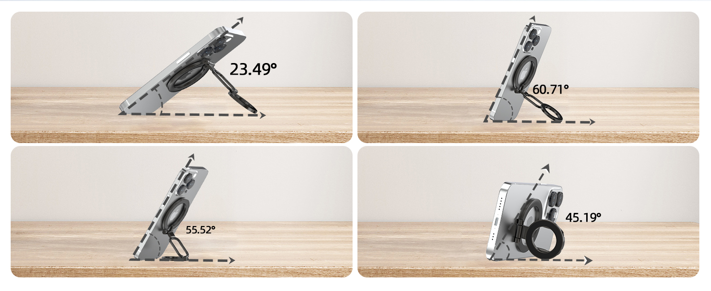 Amazon | BoYata スマホリング 両面マグネット マグセーフ リング 携帯リング スマホ ホルダー2軸式 マグネット強化リング スマホスタンド バンカーリング 角度調整 ...