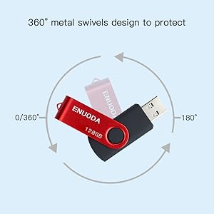 Amazon.com: ENUODA 128GB USB Flash Drive Thumb Drive 128GB Swivel Design USB 2.0 Memory Stick ...
