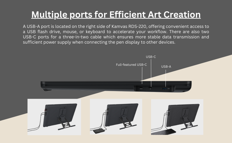 Amazon.in: Buy HUION KAMVAS RDS 220 Pen Display Graphics Drawing Tablet with Full- Laminated QHD ...