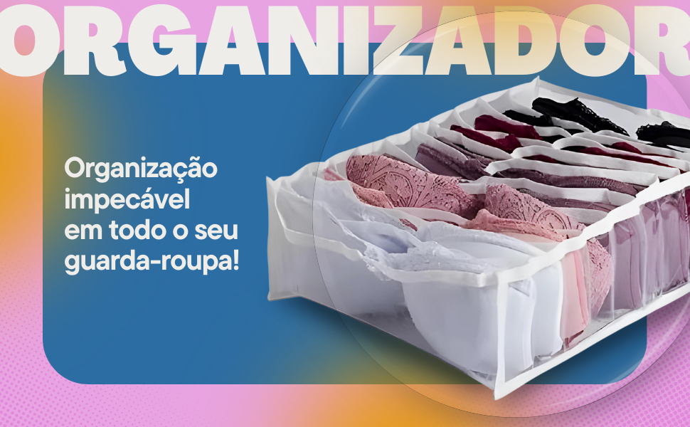 Kit 2 Colmeia organizadora de gavetas guarda roupas sutiã multiuso rasterinha chinelo roupa ...