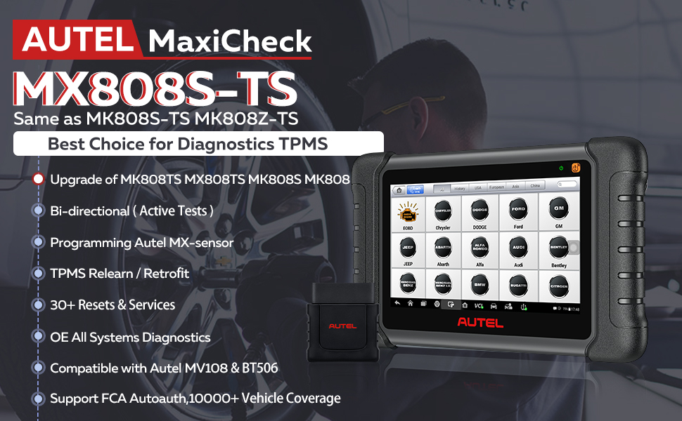 Autel MaxiCheck MX808S-TS Android 11: [2024 Same as MaxiCOM MK808S-TS ...