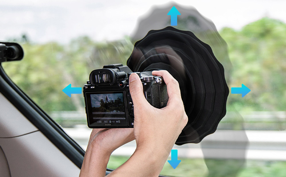 JJC Universal Anti-Reflective Silicone Lens Hood for 73mm~88mm Diameter Lens, Blocking ...