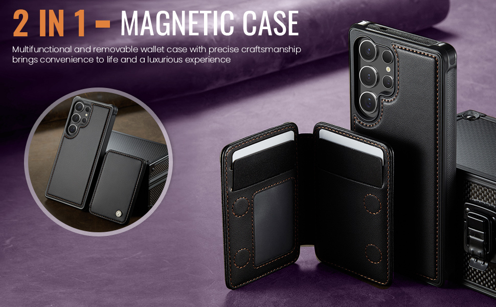 Amazon.com: Usroom Compatible with Magsafe for Samsung Galaxy S25 Ultra Wallet Case Magnetic ...