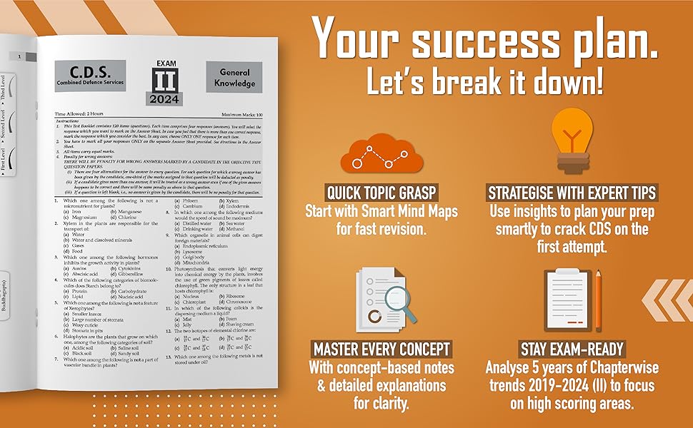Oswaal CDS (Combined Defence Services) Chapter-wise & Topic-wise 11 Years' Solved Papers 2014 ...