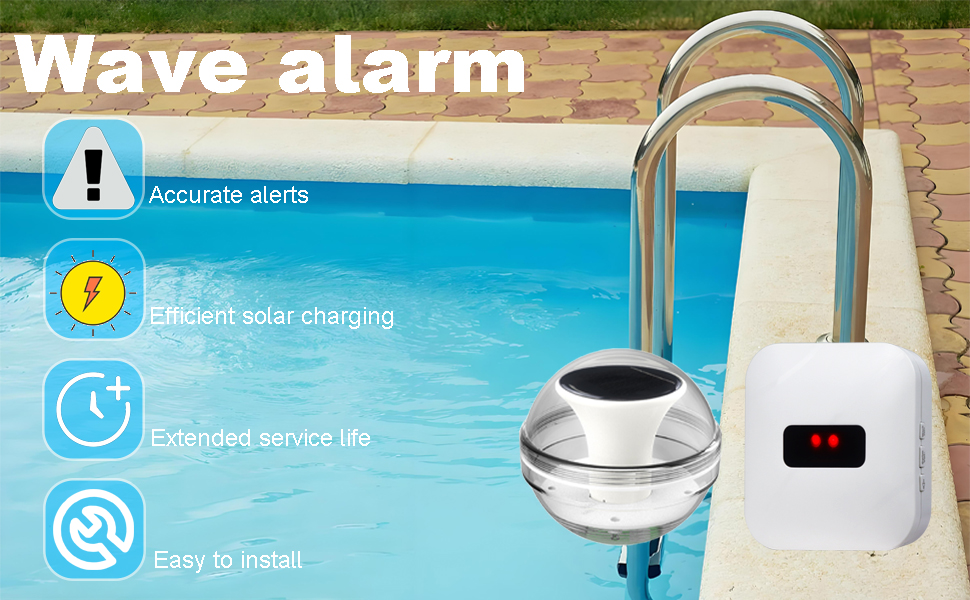 Amazon.com: EIIDAR Swimming Pool Alarm，Pool Safety Alarm System ...