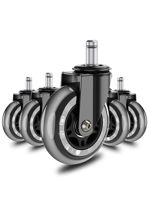 Amazon.co.jp: DEWEL キャスター M8 車輪 2インチ ネジ式キャスター 自在式キャスター ブレーキ付き 360°回転 静音 50mm 耐荷重240KG 交換用 ゴム ...