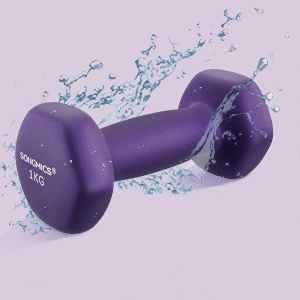 SONGMICS Hanteln, 2er Set, 2 x 1 kg, Hantelset, Kurzhanteln, Hexagon, Neopren-Beschichtung ...