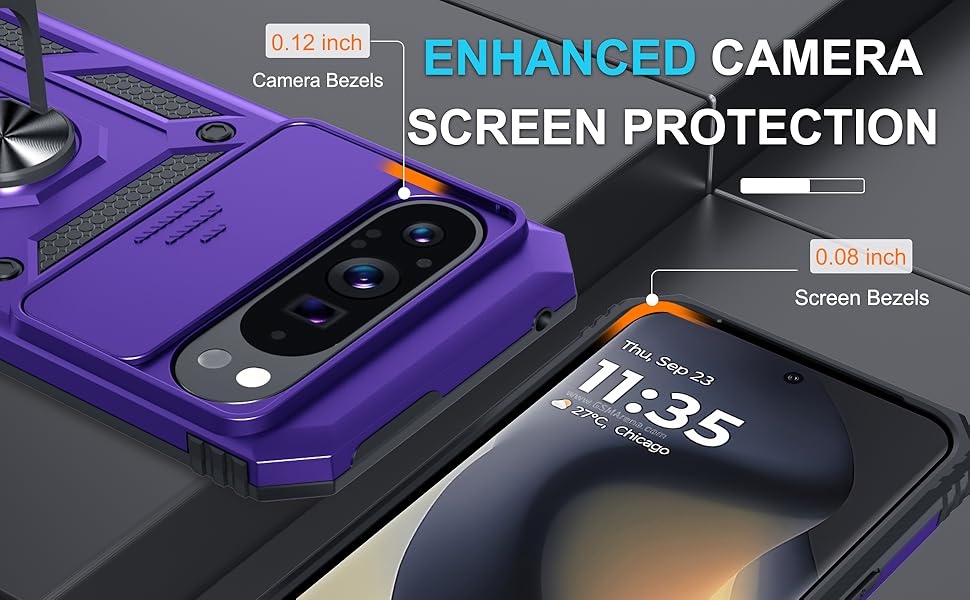 Amazon.com: Janmitta Case Compatible with Google Pixel 9 Pro XL Built in Slide Camera Lens Cover ...