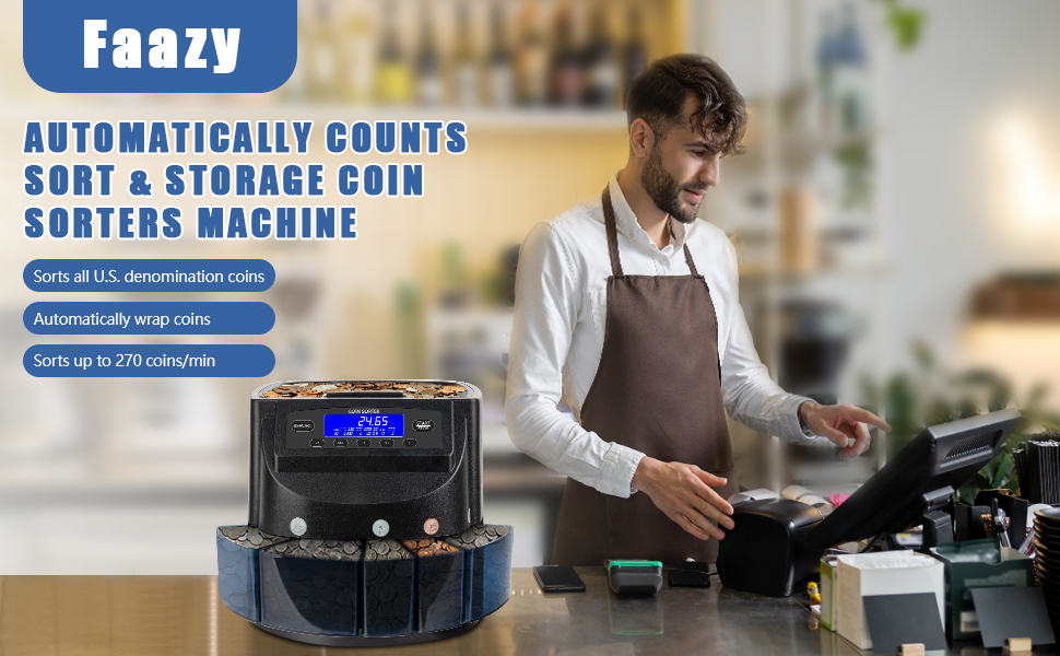 Amazon.com : Coin Counter Coin Sorters Machine - with LCD Display for USD Coin 1￠ 5￠ 10￠ 25￠ $1 ...