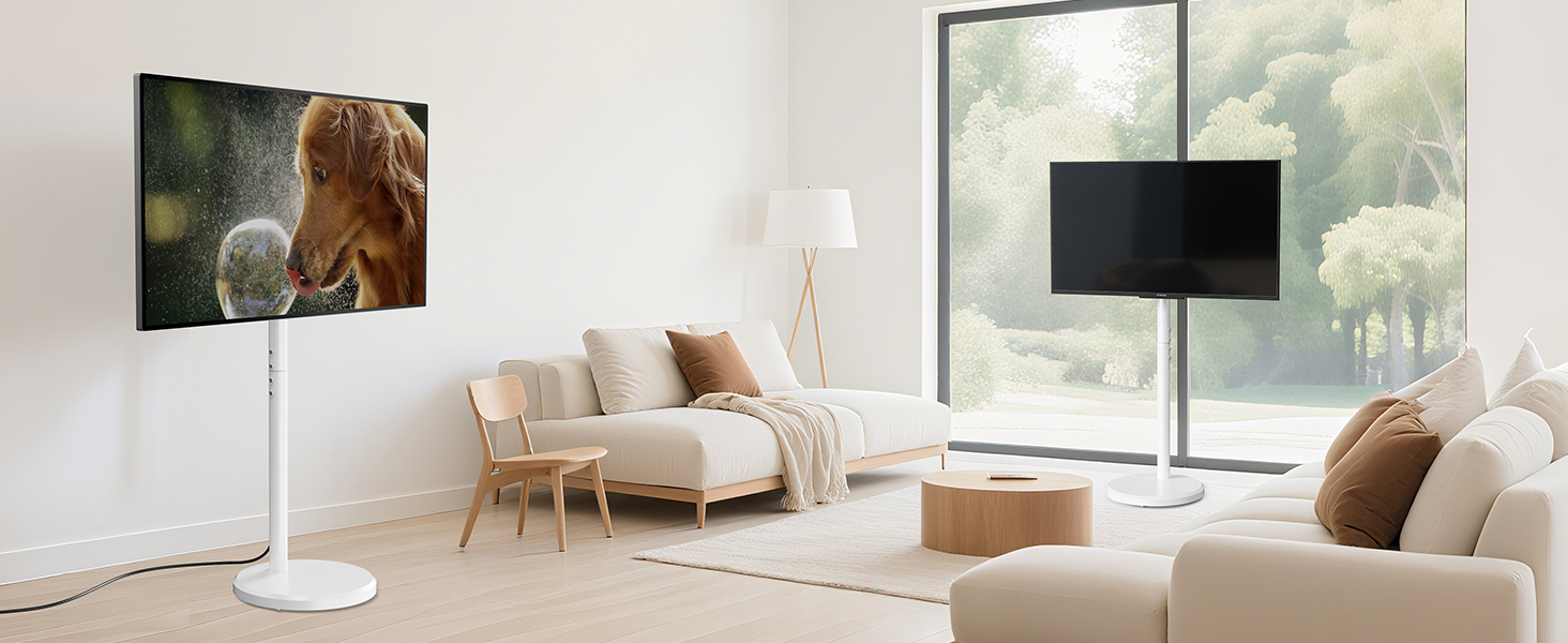 Amazon.com: Hovadova Mobile TV Cart Rolling TV Stand for 10-46 Inch ...