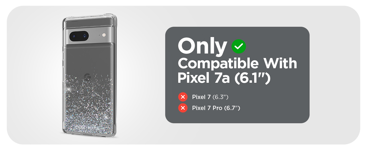 Amazon.com: Case-Mate Google Pixel 7A Case [6.1”,2023] [12 FT Drop Protection] [Wireless ...