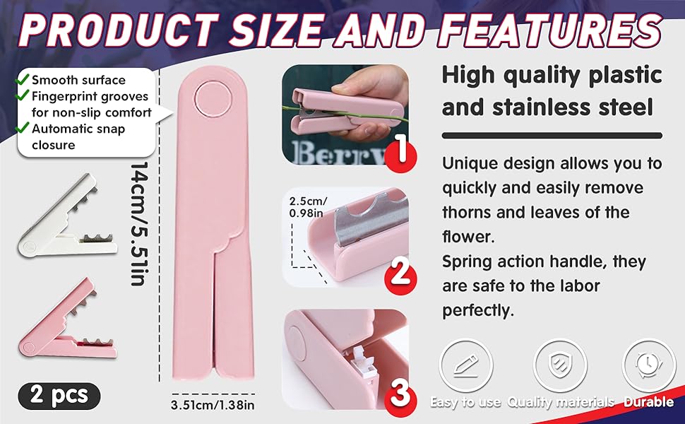 Amazon.com: 2 Pcs Rose Thorn Stripper Tool - Efficient Thorn Remover for Roses, Leaf Thorn ...
