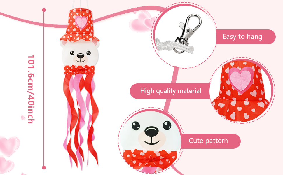 Amazon.com: THQZLH Valentine Windsock - Decorate Your Garden with This ...