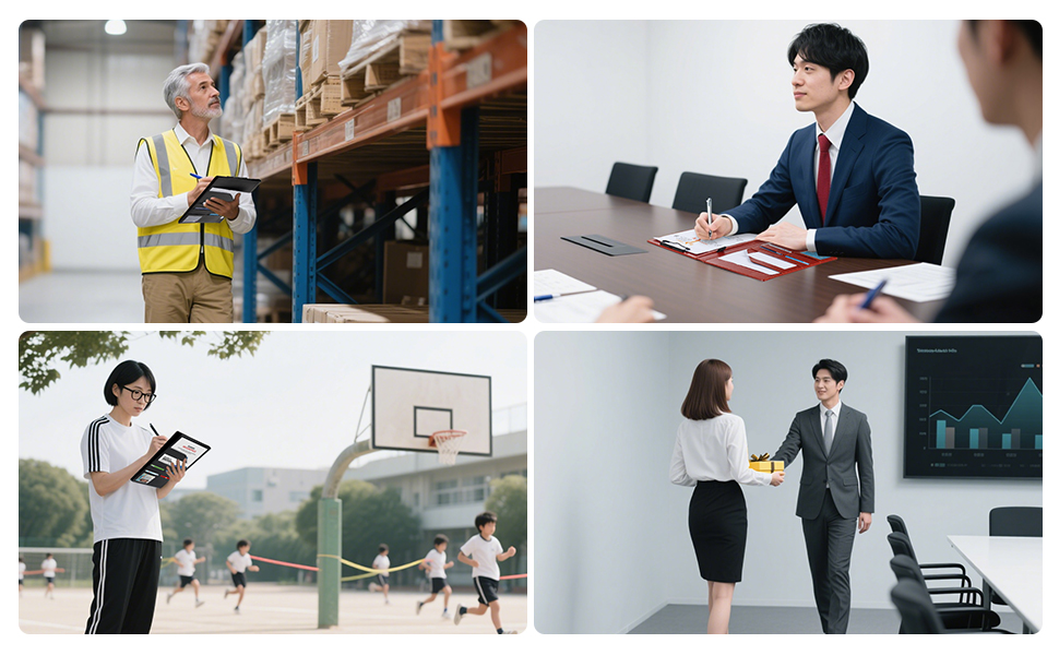 Amazon | A4 クリップボードバインダー a4 二つ折り PUレザー ペンホルダー・名刺入れ・ポケット付き 会議 デスクパッド 署名フォルダ 契約書サイン専用 オフィス用品 (ブラック ...