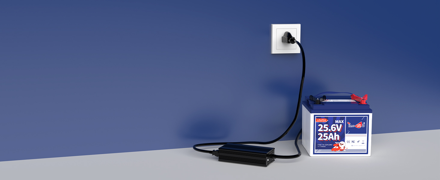 Amazon.com: Timeusb 24V 25Ah LiFePO4 Battery, 2C High Discharge Rate ...