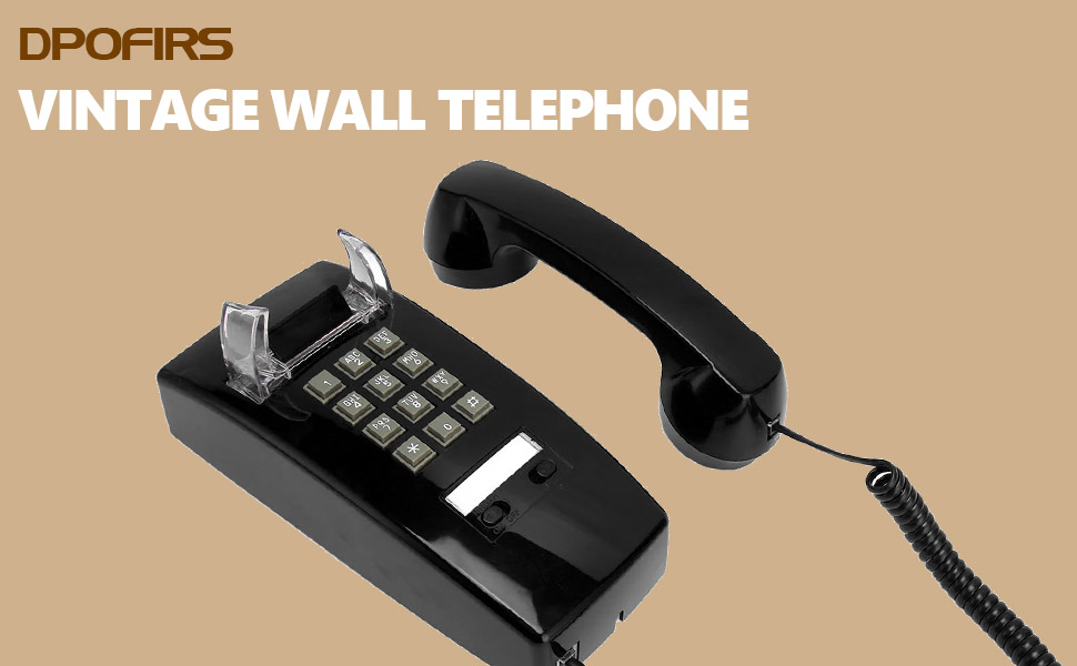 Vintage Wall Phones Landline, Old Style Retro Wall Phone, Wall Mount Corded Telephone with ...