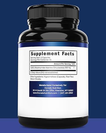 Amazon.com: NAD Supplement (500mg of 95% Pure NAD+ Per Serving) NMN Supplement, NAD Nicotinamide ...