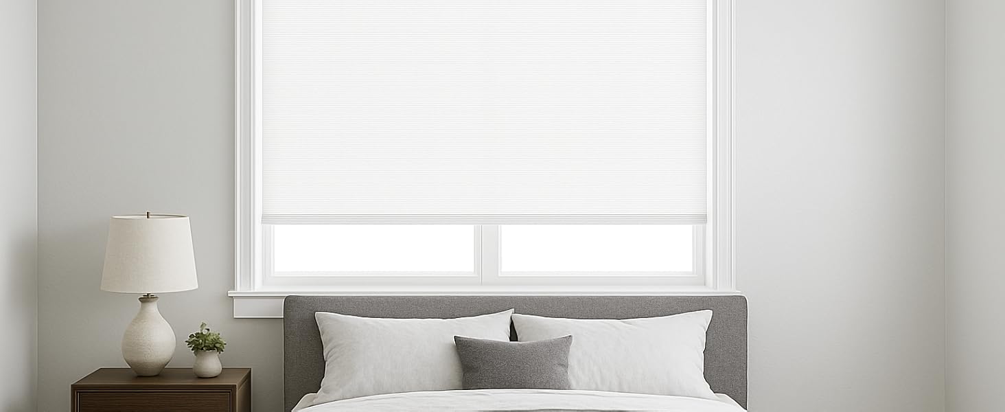 Amazon.com: SHADESLINE Cordless with Valance 100% Blackout Window Shades Pull Down Window Blinds ...
