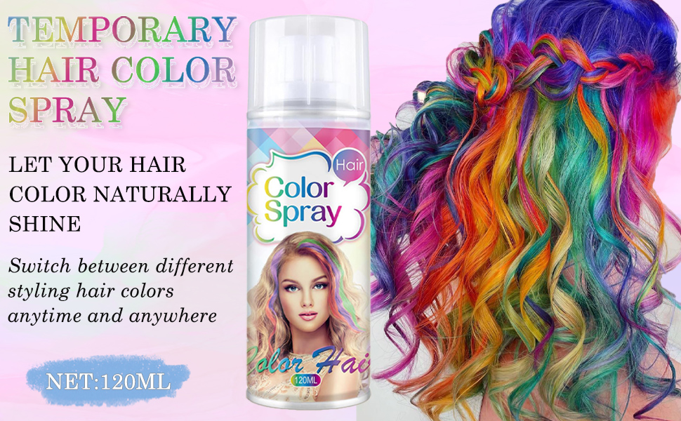 Amazon.com : Temporary Hair Color Spray for Women and Kids, One-Time Use Hair Color Wax ...