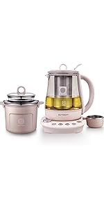 Amazon.com: BUYDEEM Health Pot K2763 Lite, Glass Electric Kettle for Tea & Coffee, Hot Water ...
