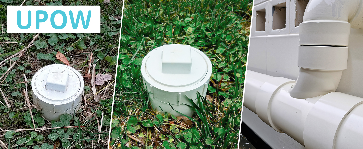 Amazon.com: 2 Pack 4" PVC Sewer Cleanout Adapter with Plug Pipe Fitting ...