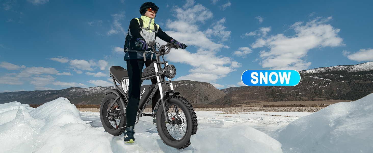 Amazon.com : YVY Electric Dirt Bike for Adults,1000W/1500W/2000W Motor 20" Fat Tire E Bike, Off ...