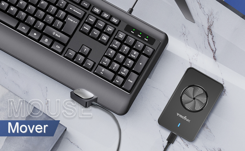 Undetectable Mouse Jiggler Automatic Mouse Mover With Power Adapter And On Off Switch